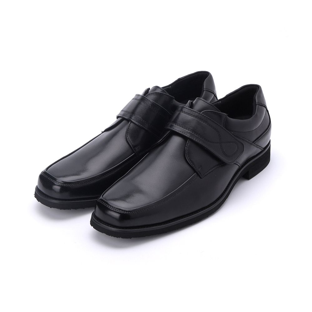 BONJO 方頭魔鬼氈紳士鞋 黑 男鞋 - 鞋全家福