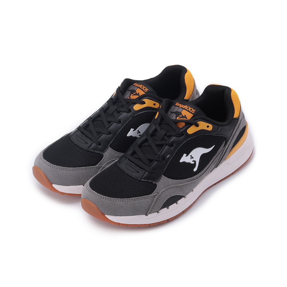 KANGAROOS R-3 復古運動鞋 黑黃 KM32390 男鞋 - 鞋全家福