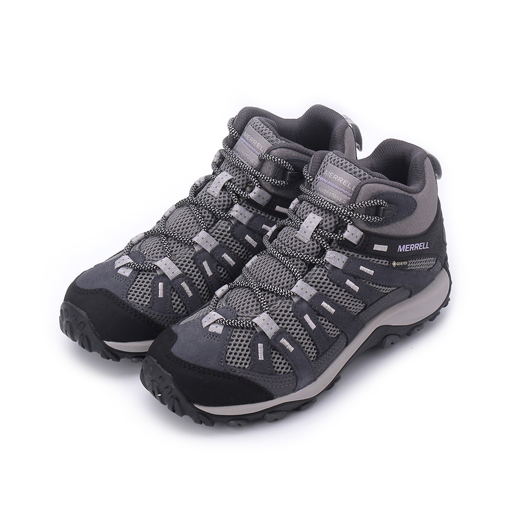 MERRELL ALVERSTONE 2 MID GORE-TEX 防潑水健行鞋 鐵灰 ML037542 女鞋 - 鞋全家福